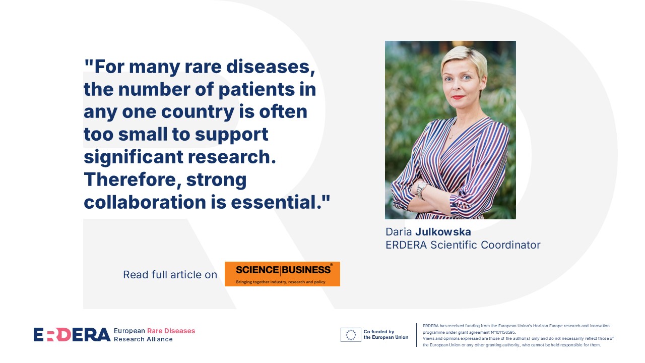 ERDERA scientific coordinator Daria Julkowska highlights goals for rare ...