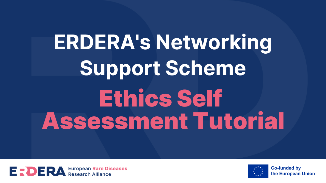 ERDERA's Networking Support Scheme - Ethics Self Assessment Tutorial ...